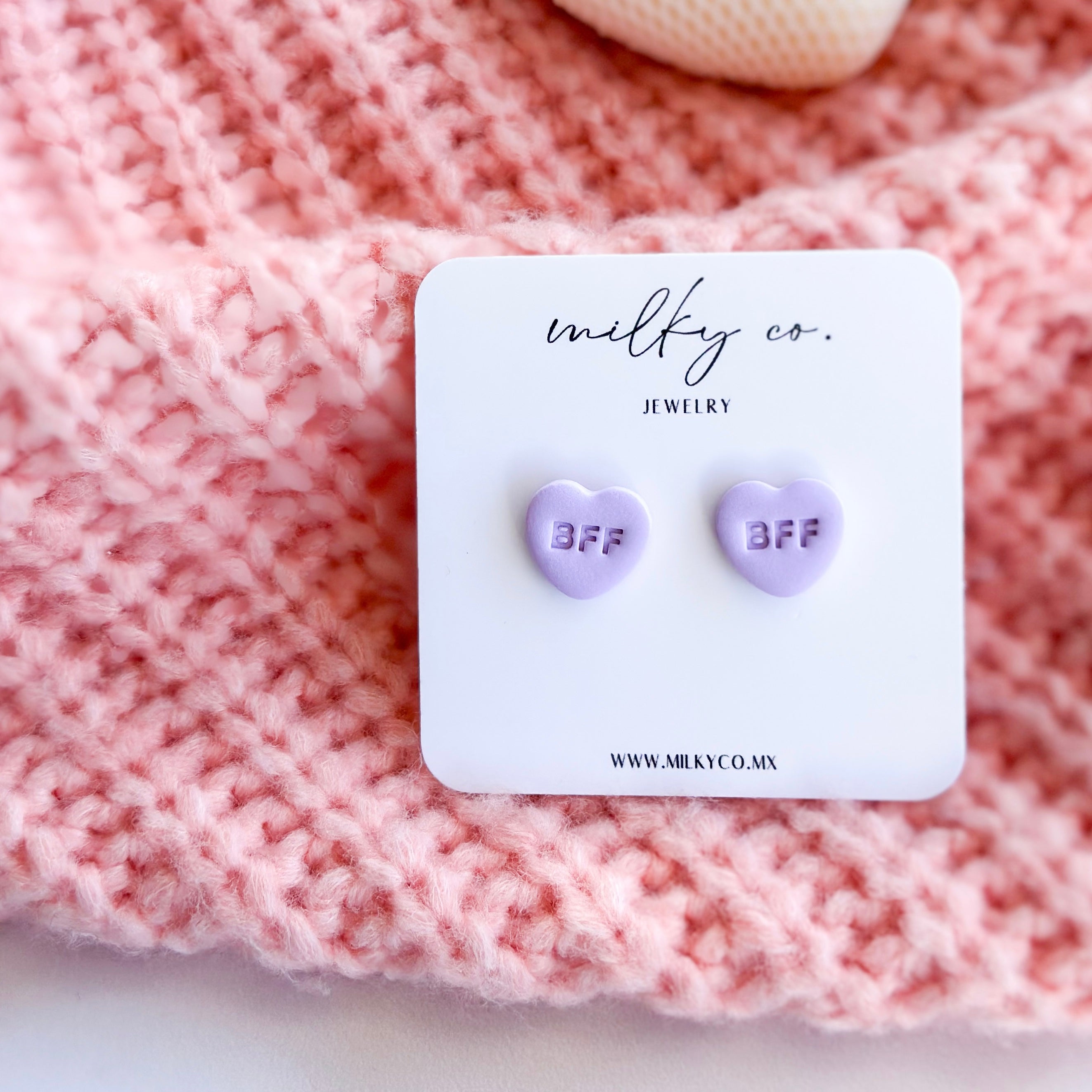BFF - Conversation Hearts Aretes – Milky Co.