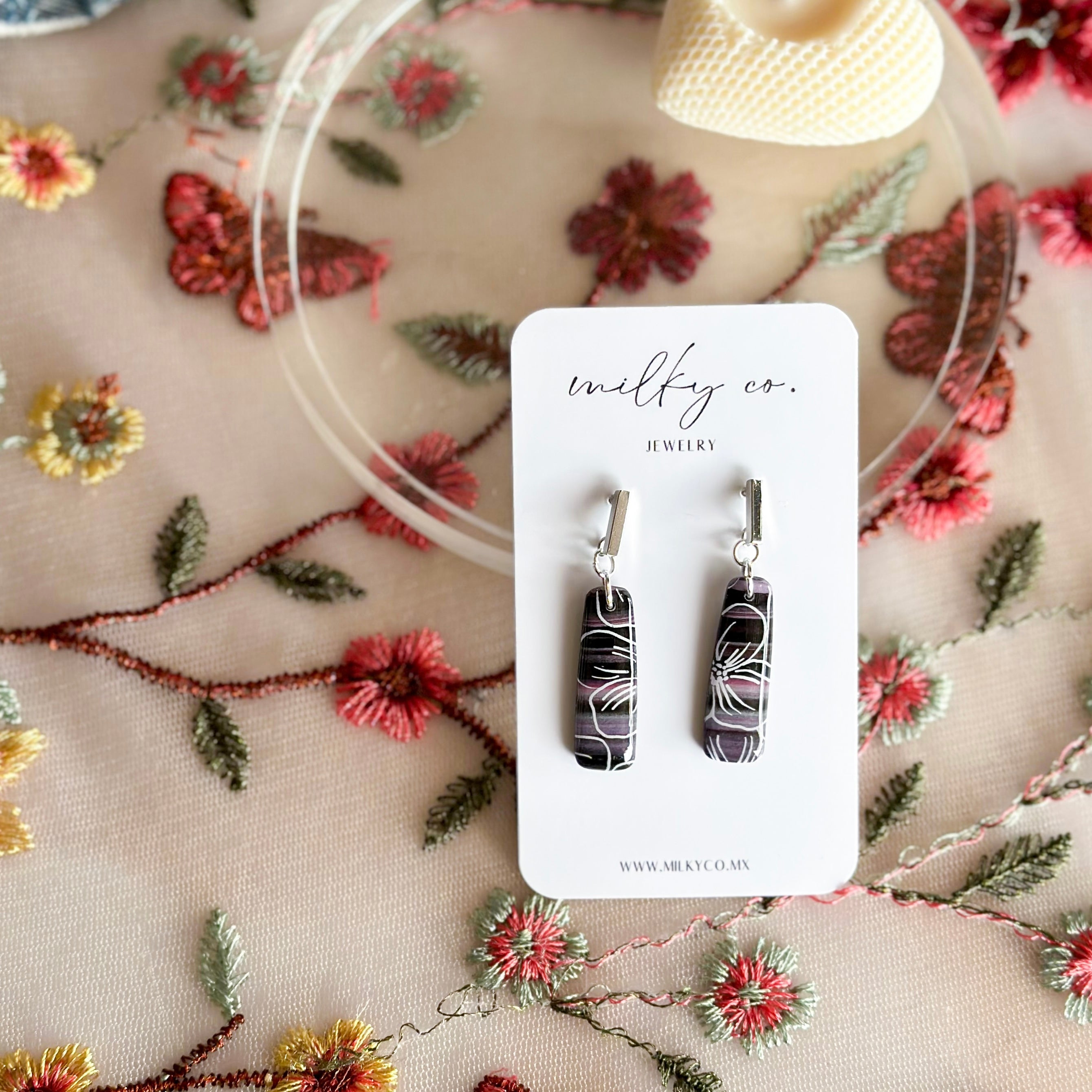 Camila Print Stripe Aretes – Milky Co.