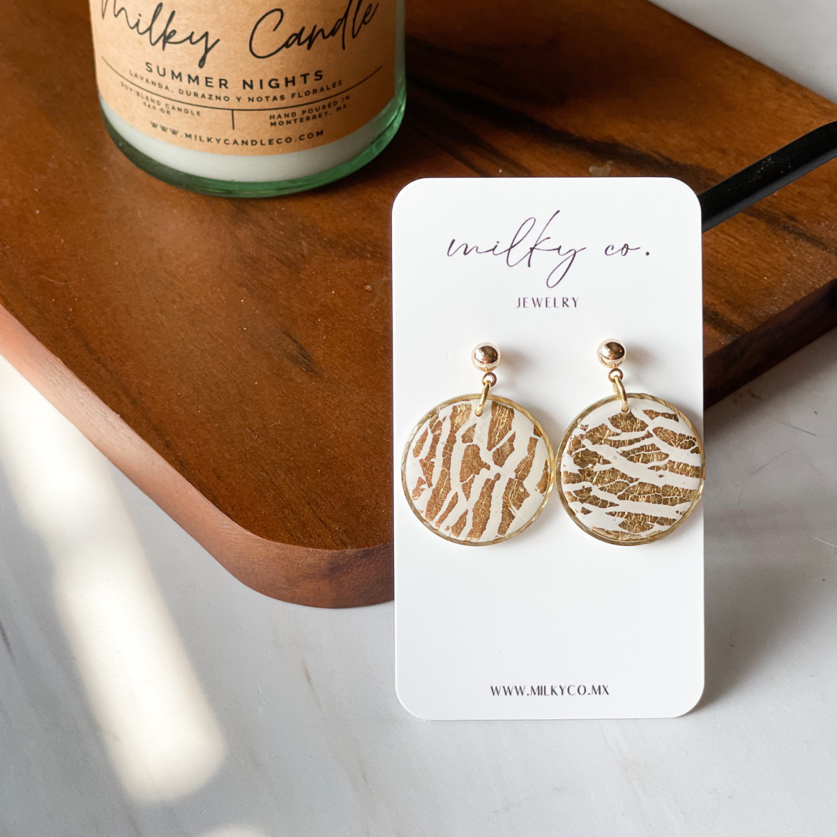 Circle Gold Aretes – Milky Co.